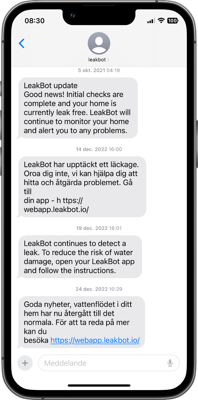 Test av vattenvarnaren LeakBot - Hemmastyrning